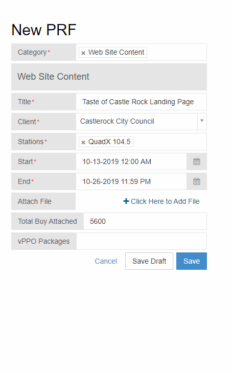 vPromotions-vPPO PRF Integration-Using vPPO Packages