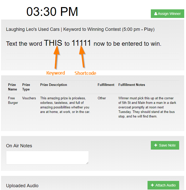 Text-to-Win Contests