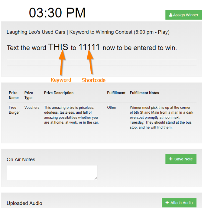 Text-to-Win Contests